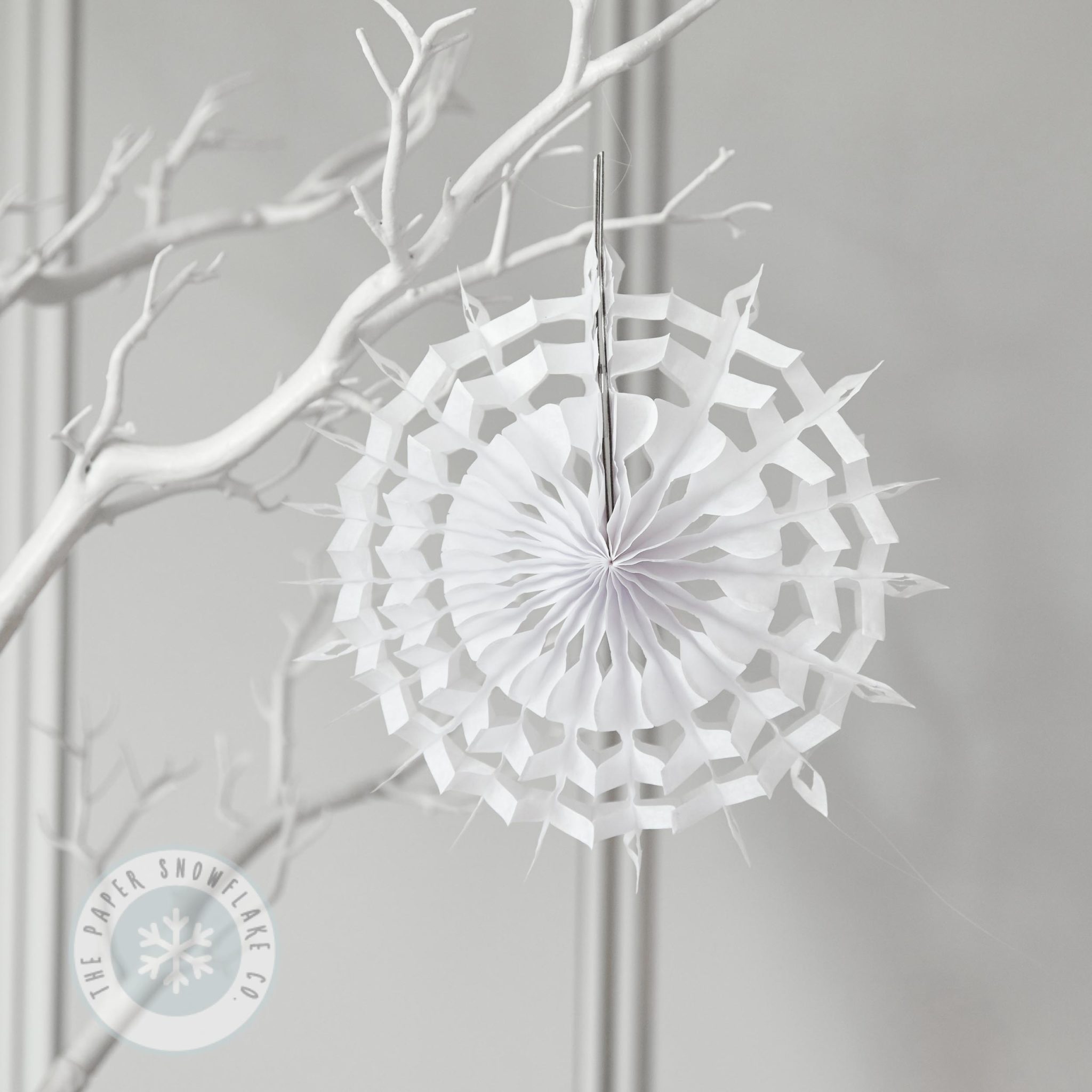 Pack of 7 Paper Snowflake Christmas Hanging Decorations | The Paper ...