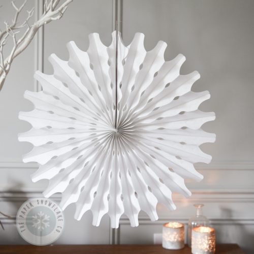 Pack of 12 Paper Snowflake Christmas Hanging Decorations | The Paper ...